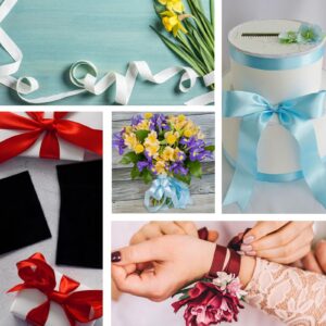 1-1/2 inch,25 Yards Sky Blue Ribbon for Gift Wrapping, DIY Hair Accessories Decoration, Craft Fabric Ribbon Bows Making Floral Bouquets Wedding Party Decoration (Sky Blue)