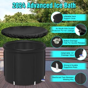 Zorpupoa Ice Bath Tub Robust, Extra Large Cold Plunge Tub with Cover, 97 Gallons Cold Water Ice Pub for Outdoor, Plunge Pool, Athletes Recovery