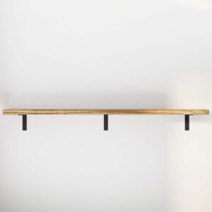 fhckig 72'' floating wall shelf, rustic shelf for room decor, hanging shelves for wall, long floating shelf, kitchen storage shelf burnt