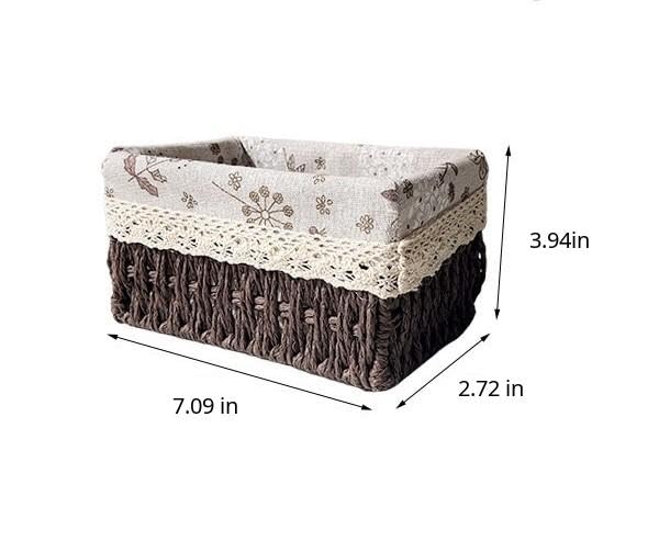 Delectable Garden Wicker Baskets (Set of 3) for organizing and storage, cloth lined, quality home decor