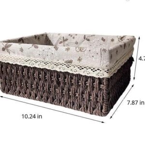 Delectable Garden Wicker Baskets (Set of 3) for organizing and storage, cloth lined, quality home decor