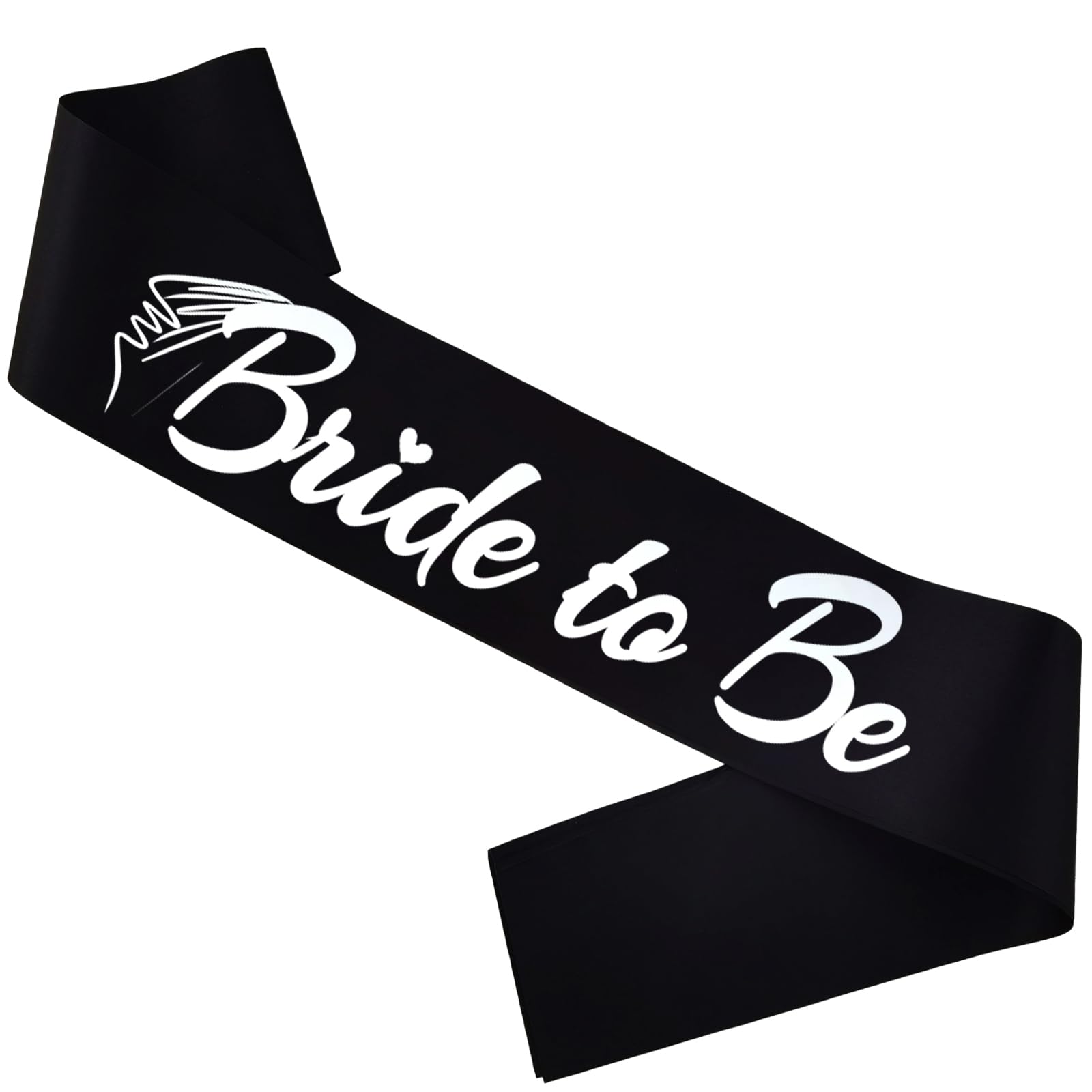 HUBEISIYU Bride to Be Sash, Funny Bachelor Sashes for Future Bride Engagement Gift Idea Wedding Party Decorations Bachelorette Party Supplies, Black + Silver(Bride to Be)