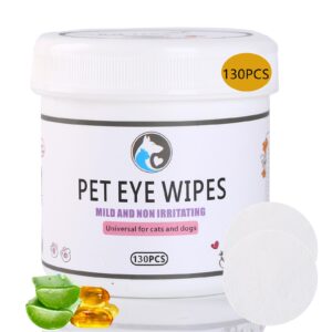 goufgui dog eye wipes130count,natural plant ingredients,effectively removes eye dirt,eye secretions,mucus secretions,improve tear stains,suitable for daily cleaning and care of cats and dogs eye wipes