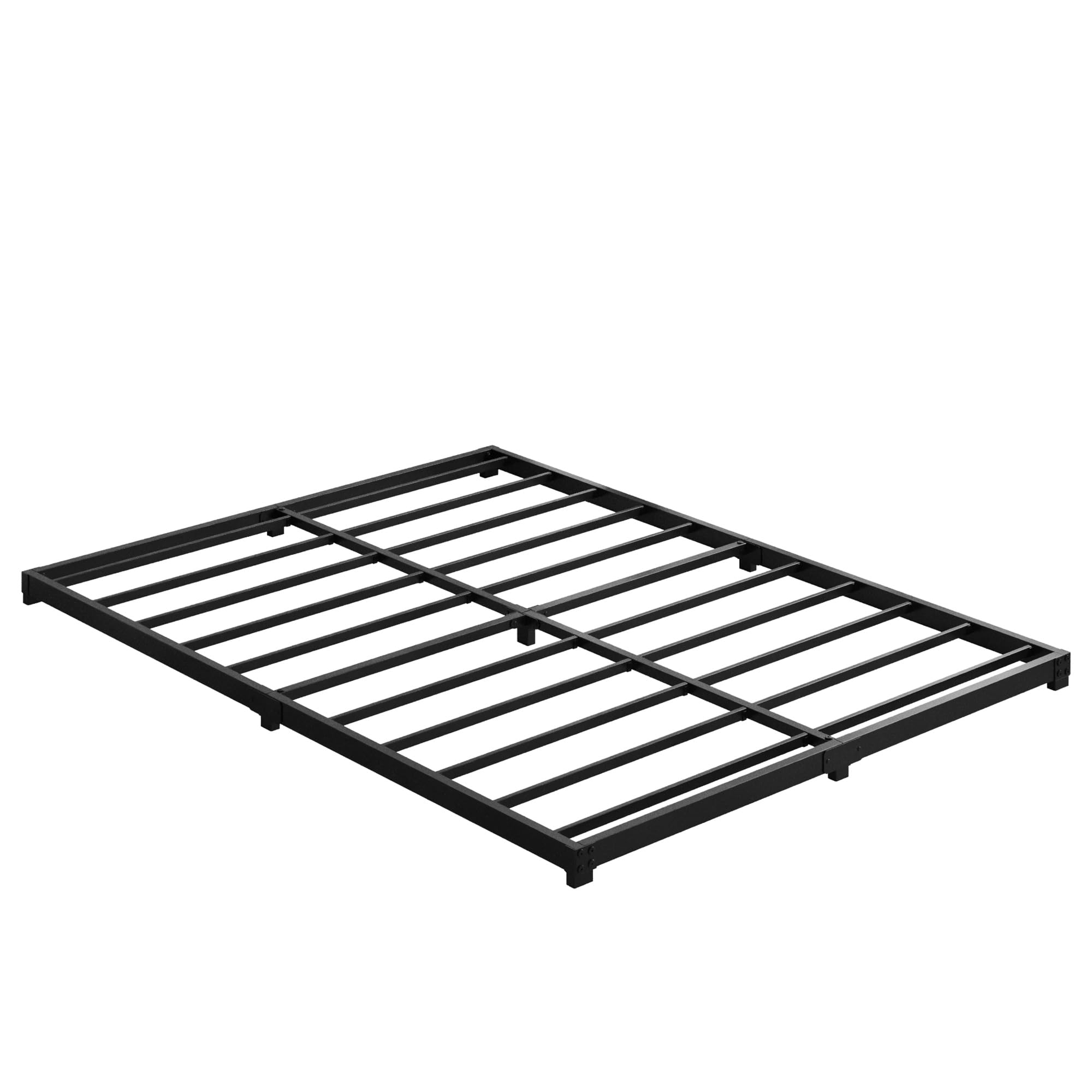 Fly-CTsoar 3 Inch Low Queen Bed Frame Heavy Duty Metal Platform, No Box Spring Needed, Easy Assembly Mattress Foundation, No Noise, Black