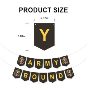 Military Army Bound Banner,Army Bootcamp Banner For Military Recruits Army Farewell Party Welcome Ceremony Party,Army Graduation Parties Retirement Party Decoration Supplies