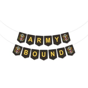 military army bound banner,army bootcamp banner for military recruits army farewell party welcome ceremony party,army graduation parties retirement party decoration supplies