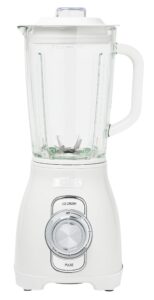 haden power blender, 1.75 liter glass jug, high power 700w motor, 5 speed settings, pulse and ice crush buttons, stainless steel, ivory/chrome