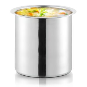 OCS Parts 1.5 Quart Bain Marie Pot | 5-5/8" x 4-7/16" Stainless Steel Pot for Warm or Cold Food, Sauces, Soups, or Organizing Cooking Utensils