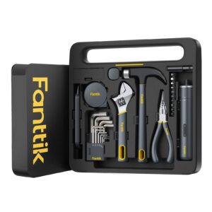 fanttik s1 nex studio electric screwdriver tool kit, 3 torque settings, max 6n.m, 10 magnetic bits, 7 types tools, hex keys, spanner, claw hammer, household tool kits for home repairs, idea diy