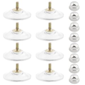 8pcs Strong Thickened Sucker Suction Cup, M6 Screw Nut Extra Strong Adhesive Glass Suction Holder, 5.5cm PVC Heavy Duty Hanging Hook for Bathroom Wall, Window, Car Shade Cloth(Size:8pcs)