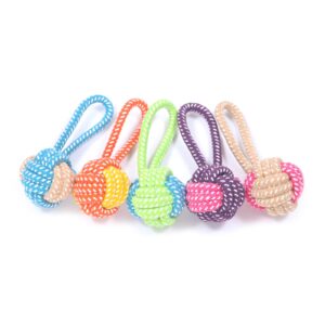 Bydezcon Toy for Dogs Tossing Molar Improving Pet Digestion Molar Chew Toy Great Dental Chew Toy Cotton Rope