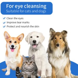 Goufgui Dog Eye Wipes200Count,Natural Plant Ingredients,Effectively Removes Eye Dirt,Eye Secretions,Mucus Secretions,Improve Tear Stains,Suitable for Daily Cleaning and Care of Cats and Dogs Eye Wipes