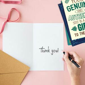 Employees Appreciation Cards Bulk, Thank You Motivational Cards for Business Team Work, Encouragement Affirmation Note Cards for Staff Coworker Friend Family - 12 Unique Designs(4 x 6 In, 24 Pack)