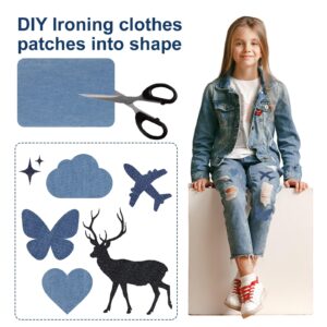 Phinus Iron-On Patches for Clothing, Each Pack 30PCS Denim Patches for Jeans Kit 3 x 4.25 Inch, Iron-On Patches Can Be Used to Repair Jeans and Garments, and Can Also Be Used to Decorate