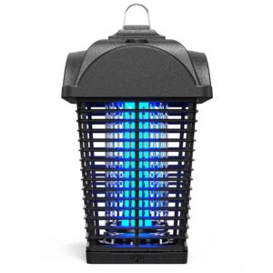 bug zapper outdoor electric, 4200v mosquito zapper, insect fly zapper outdoor indoor, fly traps, abs plastic, plug in mosquito killer for patio, yard, garden, kitchen, home, pools