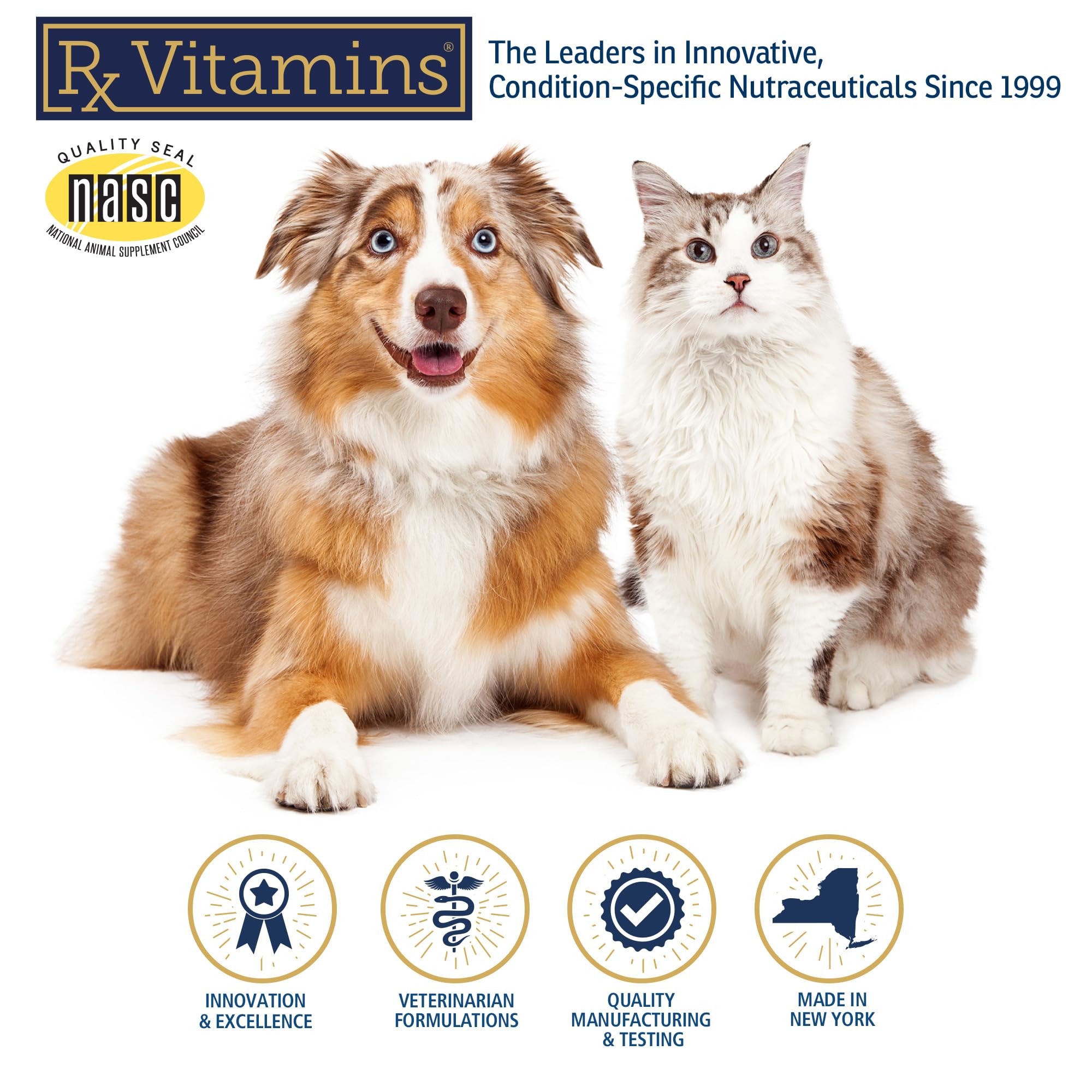 Rx Vitamins Renal Feline - Cat Kidney Support with Milk Thistle for Cats - Anti Inflammatory for Cats - Boosts Cat Antioxidant Health & Cat Liver Support - Cat Immune Booster - 120 Capsules