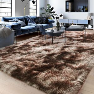 isdook fluffy rug for living room,furry carpet for teen,shaggy rug for nursery room, fuzzy plush rug for dorm,cute room decor for baby rectangle 6x9 feet