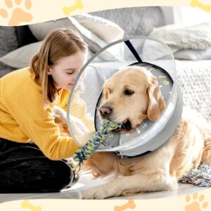 Uaidie Dog Cone Collar with Enhanced Anti-Licking, Inflatable Dog Cone After Surgery, Adjustable Size with Soft Padding for Small Medium Large Dogs - XL