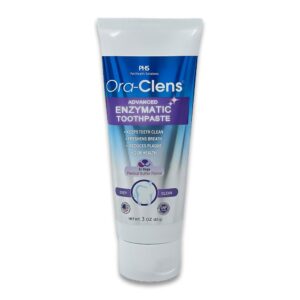 ora-clens advanced enzymatic toothpaste – safe and natural dog oral care toothpaste – freshens breath, fights plaque and reduces tartar – tasty peanut butter flavor – 3 oz