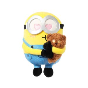 miniso 7.9" minions stuffed animals plush toys, cute sleeping bedding stuffed animals kawaii plushies pillow for kids (bob+tim)