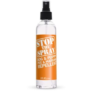 ebpp stop the spray - dog & puppy pee marking repellent - pet training spray - puppy potty training spray for dogs - dog pee stopper - pee deterrent for dogs - no marking spray for dogs indoor 8oz