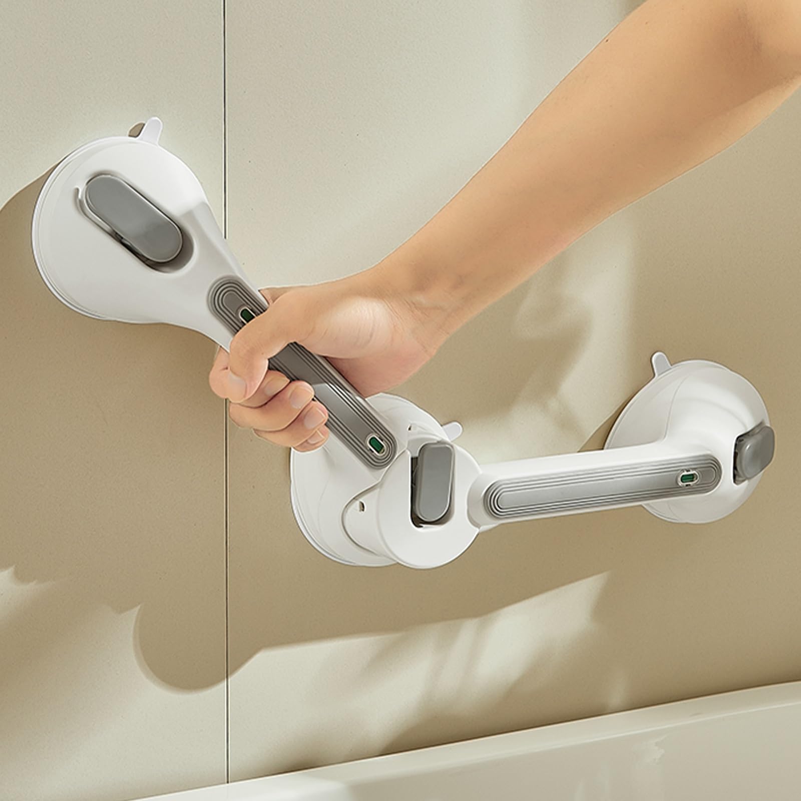 WGzxpddpIy Shower Grab Bars for Seniors, Safety Bath Helper Handle, White, 20Inch, Grab Bars for bathtubs and Showers, Shower Handle