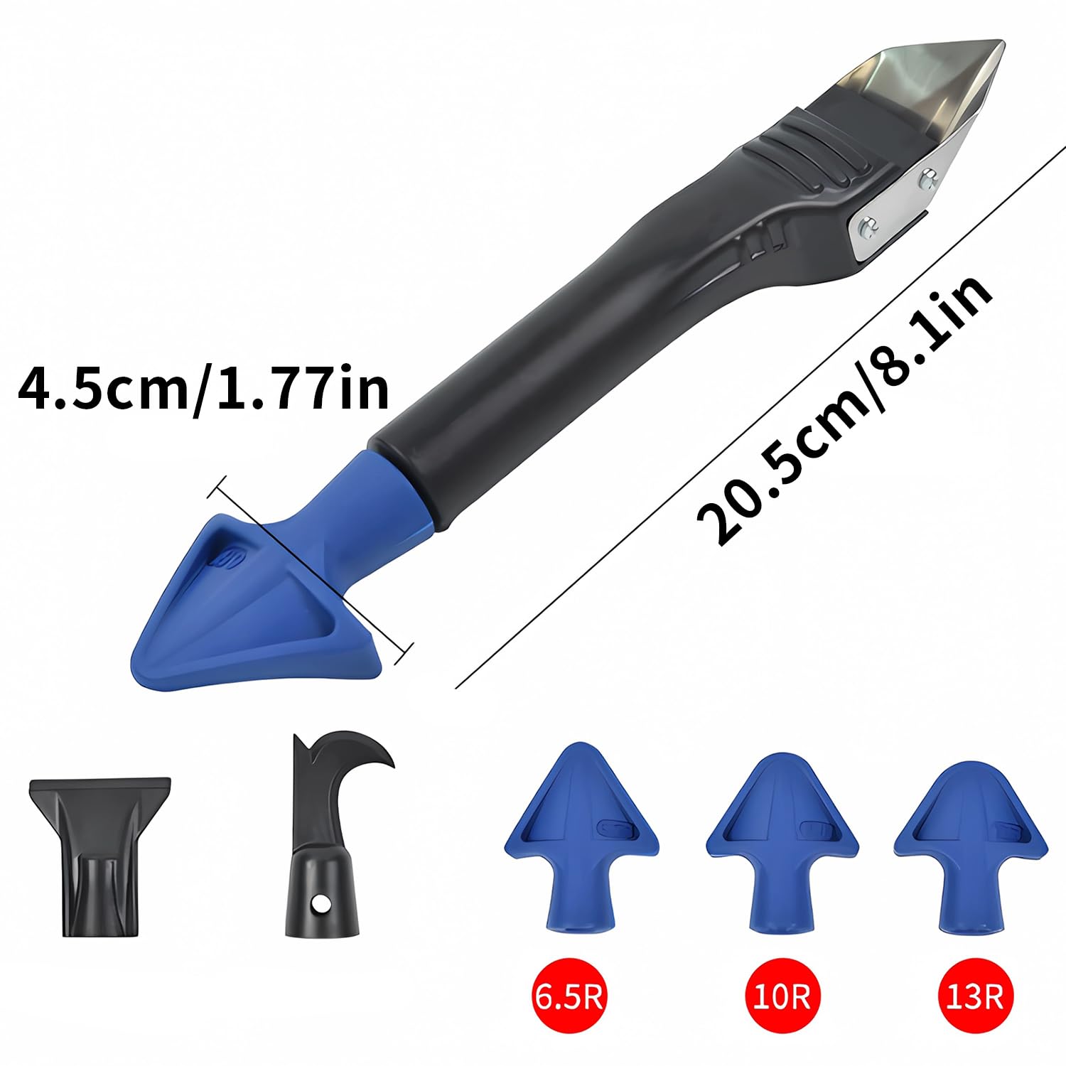 Silicone Caulking Tools 6 in 1,Caulk Removal Tool for Bathroom,Kitchen,Floor,Window,Sink Joint,Frames Seal