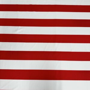 Stripe Print Premium Nylon Spandex Fabric - Ultra-Soft & Stretchy - Red and White - 4Way Stretch Fabric by The Yard - Perfect for Activewear and Swimsuit Fabric, and More -1 Yard - 58 Inch Width