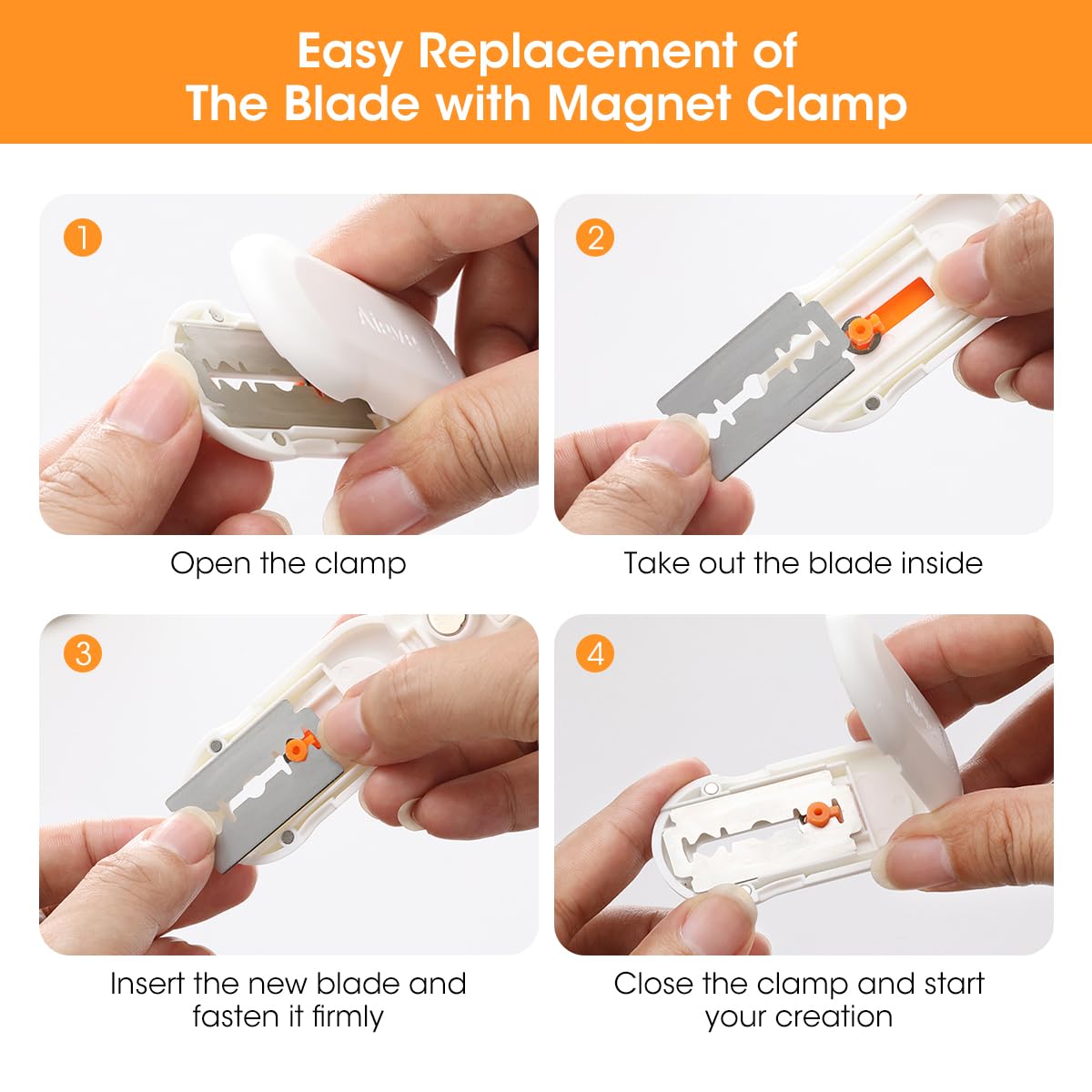 AIEVE Bread Lame Scoring Tool,Retractable & Magnetic Sourdough Scoring Tool with 5 Pcs Blades Scoring Knife for Homemade Bread Baking