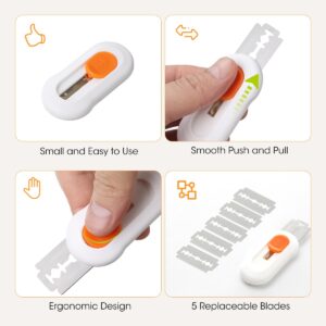 AIEVE Bread Lame Scoring Tool,Retractable & Magnetic Sourdough Scoring Tool with 5 Pcs Blades Scoring Knife for Homemade Bread Baking