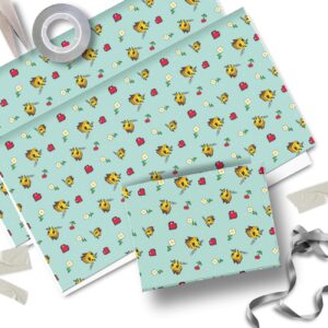 Danilo Promotions LTD Minecraft Gift Wrapping Paper - Two Sheet Two Tag, Officially Licensed Gift Wrap, Fully Recyclable, 70 x 50 cm when opened, multi-coloured