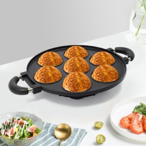 Large Aperture Takoyaki Pan,7 Holes Takoyaki Maker,Nonstick Baking Cake Mould For Home,Bakery,Cafe, Food Store