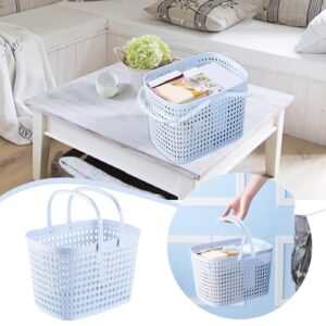 Bagmrteho Portable Shower Caddy Basket,Portable Shower Caddy Tote Plastic Storage Basket with Handle Box Organizer Bin for Bathroom,Pantry,Kitchen,College Dorm,Closet,Garage