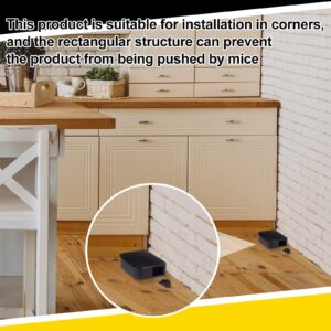 Qualirey 12 Pcs Mouse Bait Stations Mouse Stations with Keys Mouse Traps, Keeps Children and Pets Indoor and Outdoor, Only for Small Mice, Bait Not Included (Black)