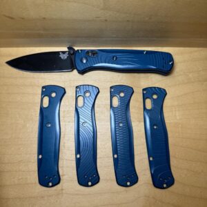 Generic Midnight Lagoon Blue, Billet Aluminum, Full Size Bugout, Topography side Scales, Gift for dad, Everyday Carry Knife Scales