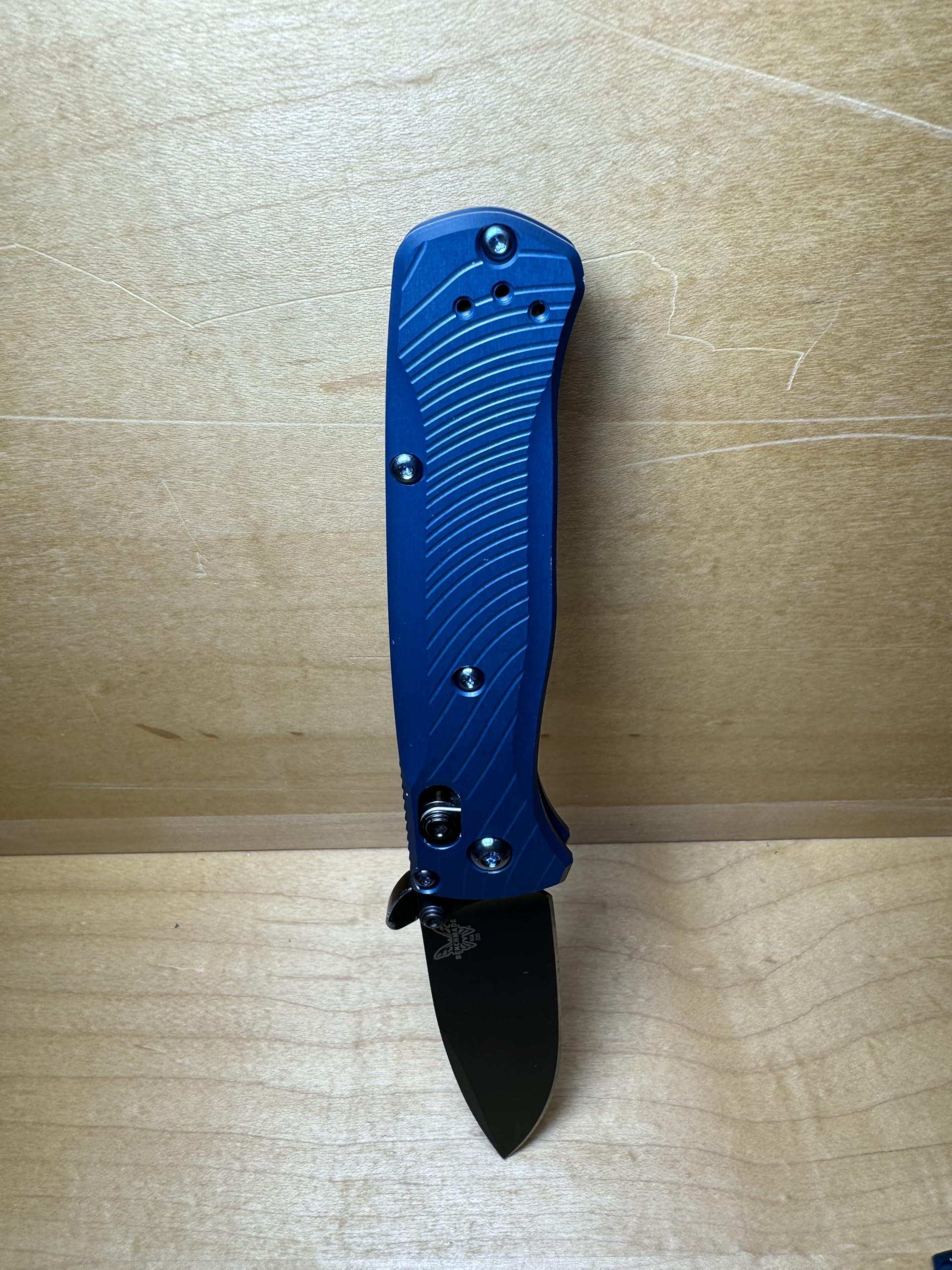 Generic Midnight Lagoon Blue, Billet Aluminum, Full Size Bugout, Topography side Scales, Gift for dad, Everyday Carry Knife Scales