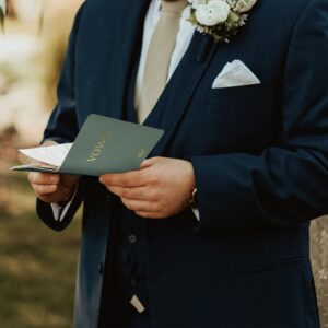 ZICOTO Elegant Vow Books With Gold Foil Lettering For Your Wedding - Perfectly Sized Vow Books With Plenty Of Pages To Write Whatever is on Your Heart - A Beautiful Addition For The Wedding Day