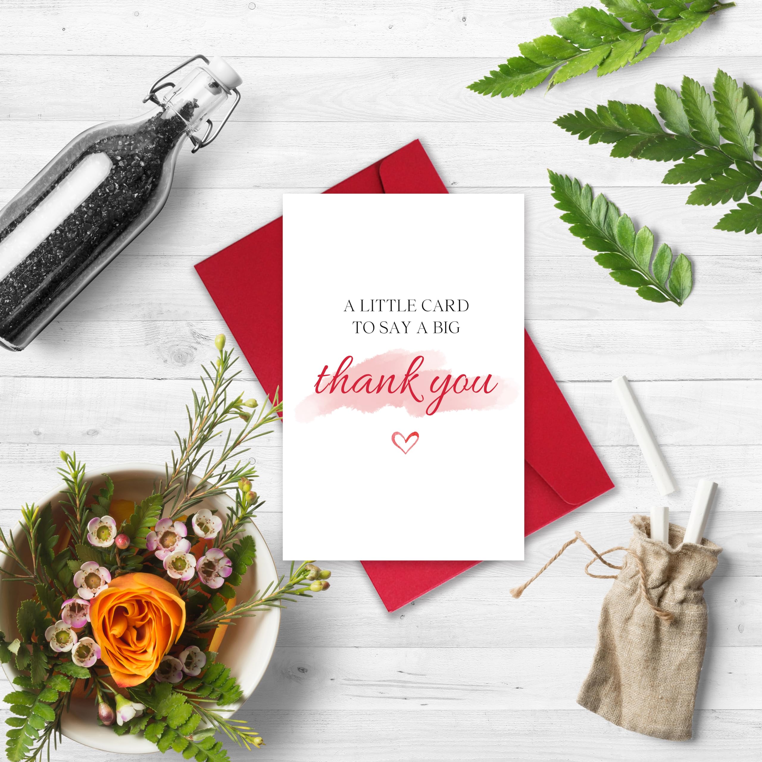 Simple Thank You Card for Him Her, Thank You Gifts Card for Mentor Boss, Lovely Thank You Card for Mom Dad, A Little Card to Say A Big Thank You