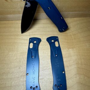 Generic Midnight Lagoon Blue, Billet Aluminum, Full Size Bugout, Topography side Scales, Gift for dad, Everyday Carry Knife Scales