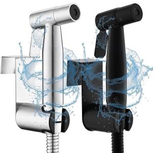 Generic Bidet Sprayer for Toilet, Handheld Toilet Bidet Sprayer for Toilet Adjustable Water Pressure Control Bidets Attachment for Toilet, Toilet Sprayer with Bidet Hose for Feminine Wash (Black)