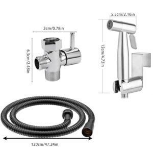 Generic Bidet Sprayer for Toilet, Handheld Toilet Bidet Sprayer for Toilet Adjustable Water Pressure Control Bidets Attachment for Toilet, Toilet Sprayer with Bidet Hose for Feminine Wash (Black)