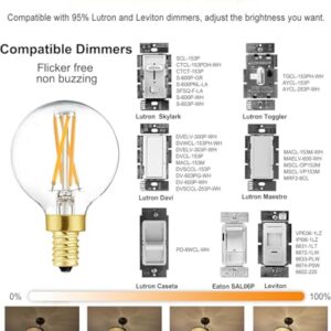 Duoled e12 g16.5 Light Bulb 6W Equal 60 Watt Soft White 3000k AC120V e12 Candelabra Bulb 60 Watt for Chandeliers,Ceiling Fan,Vanity Globe e12 Light Bulb 6Pack (6w=60w Soft White 3000k E12)