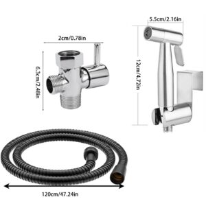 Generic Bidet Sprayer for Toilet, Handheld Toilet Bidet Sprayer for Toilet Adjustable Water Pressure Control Bidets Attachment for Toilet, Toilet Sprayer with Bidet Hose for Feminine Wash (Black)