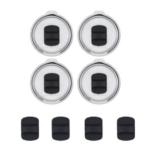 4 pack 20 oz replacement lid for yeti lids with 4 magnetic slider replacement,zxbaers yeti replacement lids, tumbler lid compatible for 20 oz yeti rambler, ozark trail, old style rtic