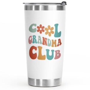 aurahouse grandma gifts-cool grandma club tumbler 20 oz, christmas gifts for grandma, grandma birthday gifts, new grandma gifts, first time grandma, grandma-to-be, nana, gigi coffee cup