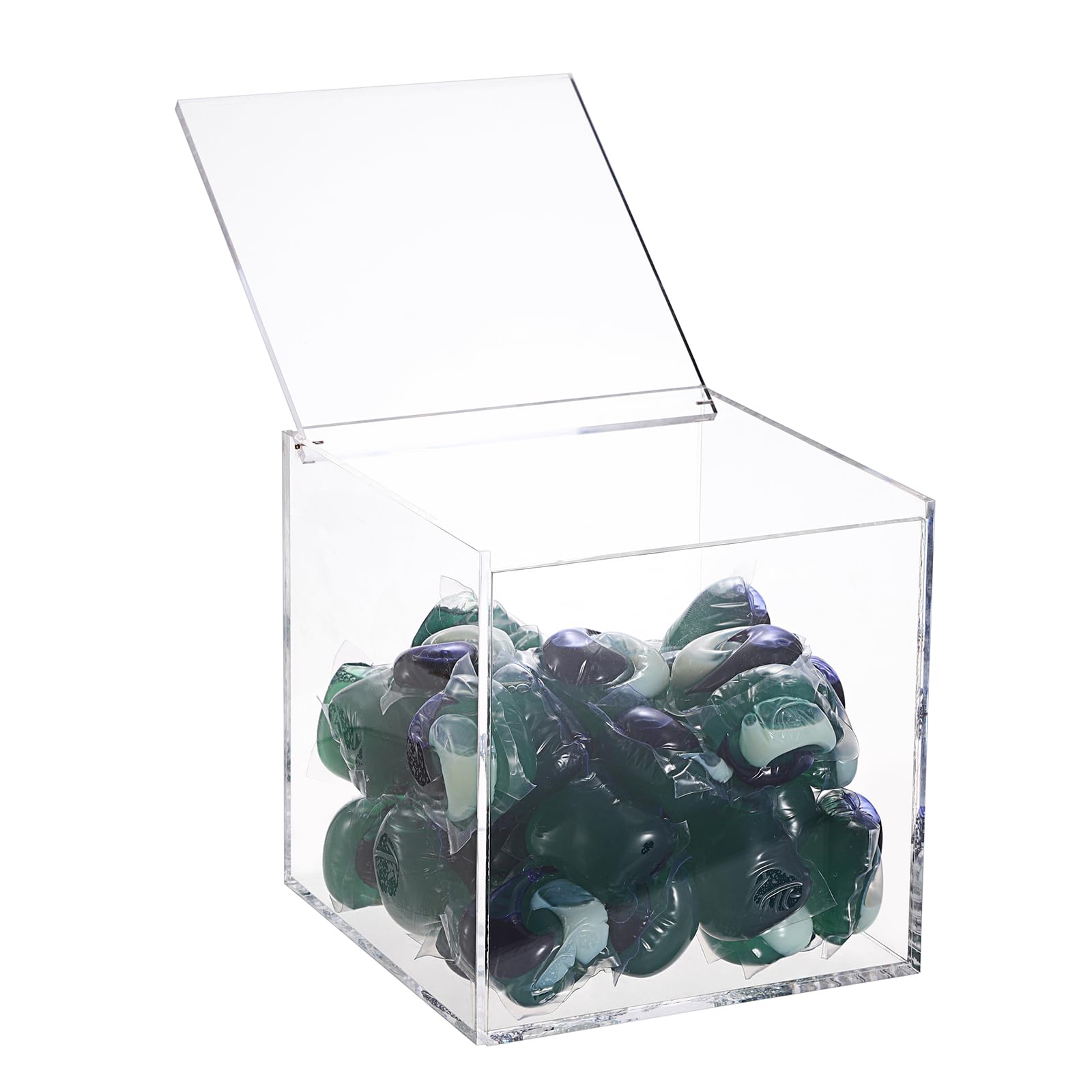 Sumnacon Laundry Pods Container Clear Laundry Containers for Organizing Sturdy Dryer Ball Holder with Lid Acrylic Storage Containers Pratical Dishwasher Pods Container for Laundry Room,Coffee,Office