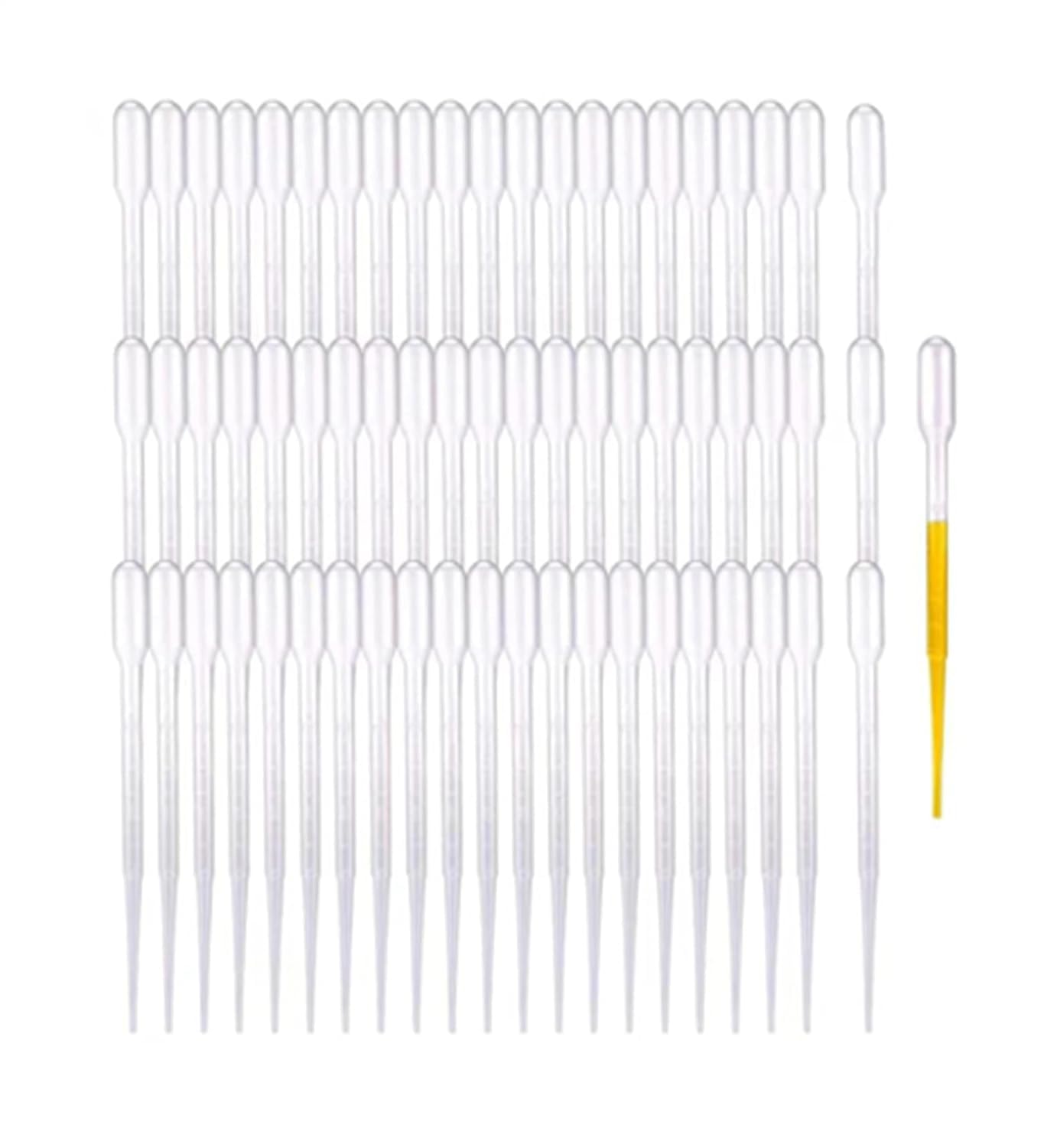 Disposable graduated plastic pipettes for scientific experiments, essential oils, cosmetic tools, DIY art (200pc)