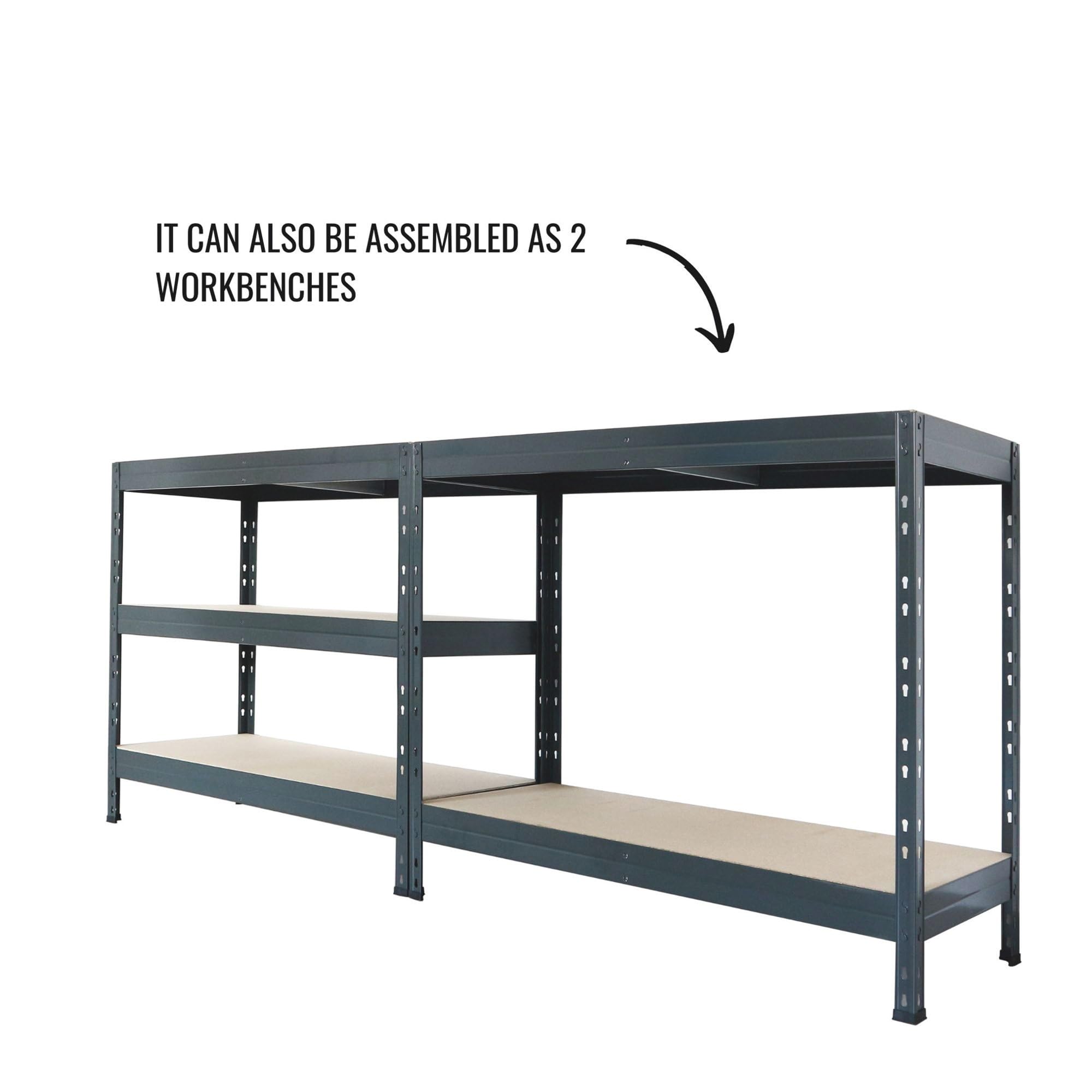 AR Shelving Heavy-Duty Garage Shelving, 5-Shelf Unit, 800-Lb. Capacity Per Shelf, 36in.W x 18in.D x 70in.H, Model# TR18C505KGEDD9G00