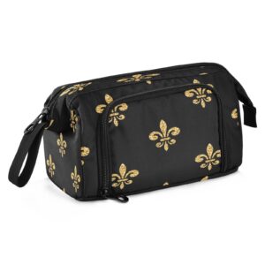 dehozo portable pencil case pen bag with zipper, mardi gras fleur de lis large pencil pouch pen case stationery bag for office school student, multifunctional pen box for girl boy men women