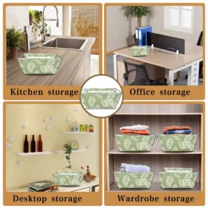 AIPOKE EPOCH Canvas Storage Basket Metal Holder Desk Table Organizer Home Decor, Mimosa pudica